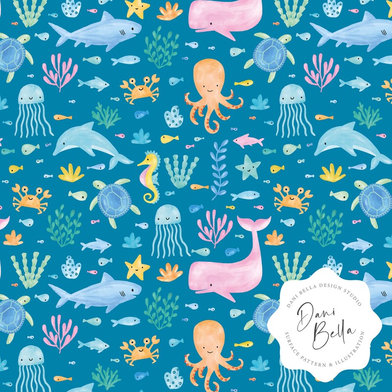 Sea Animal Pattern - Etsy