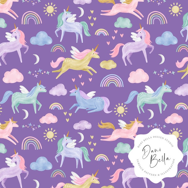 Unicorn Fabric - Etsy