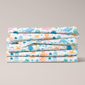 Sea Life Seamless Pattern, Ocean Animals Repeat Pattern, Under the Sea ...