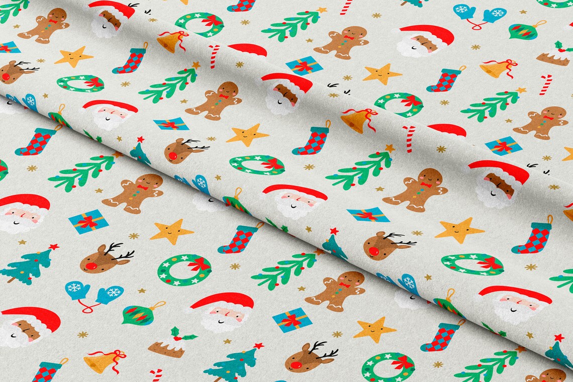 Santa Christmas Seamless Digital Pattern Christmas Seamless - Etsy