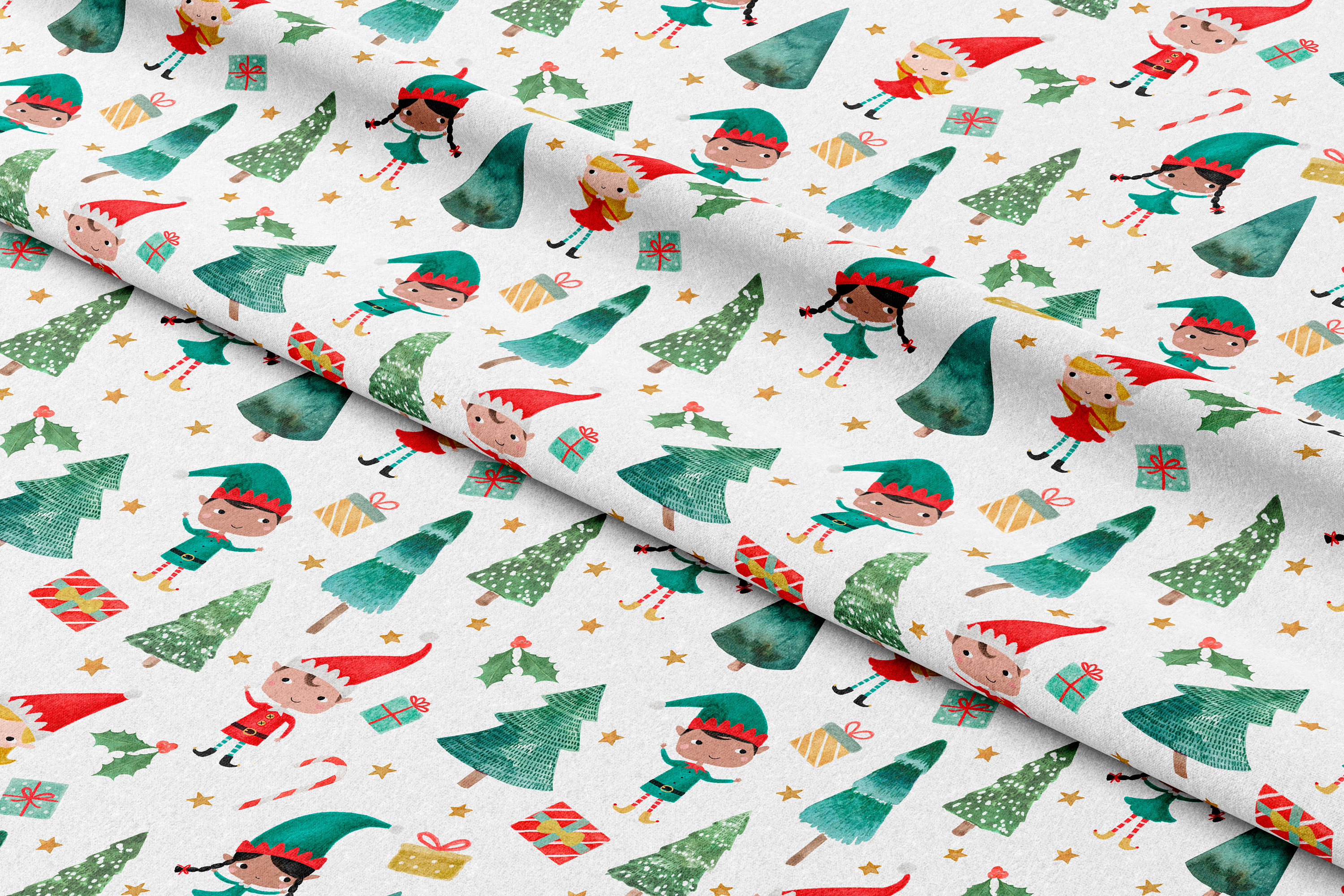 Elf Digital Pattern, Elf Seamless Pattern, Elf Repeat Pattern, Elf ...