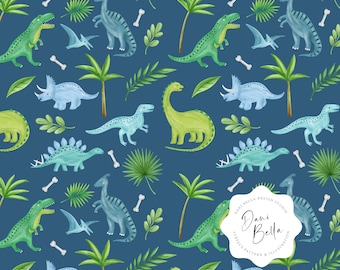 Dinosaur Seamless Repeat Dinosaur Repeat Pattern Dinosaur Fabric ...