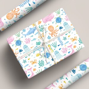 Sea Life Seamless Pattern, Ocean Animals Repeat Pattern, Under the Sea ...