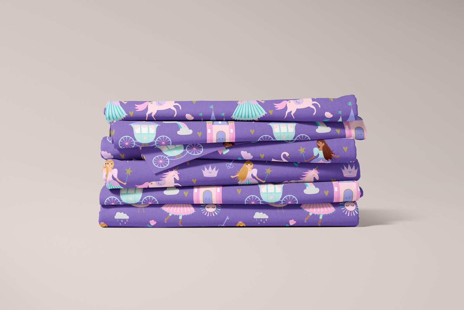 Princess Seamless Repeat Princess Repeat Pattern Princess Fabric ...