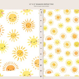 Sunshine Seamless File Sunshine Digital Pattern Sunshine Seamless ...