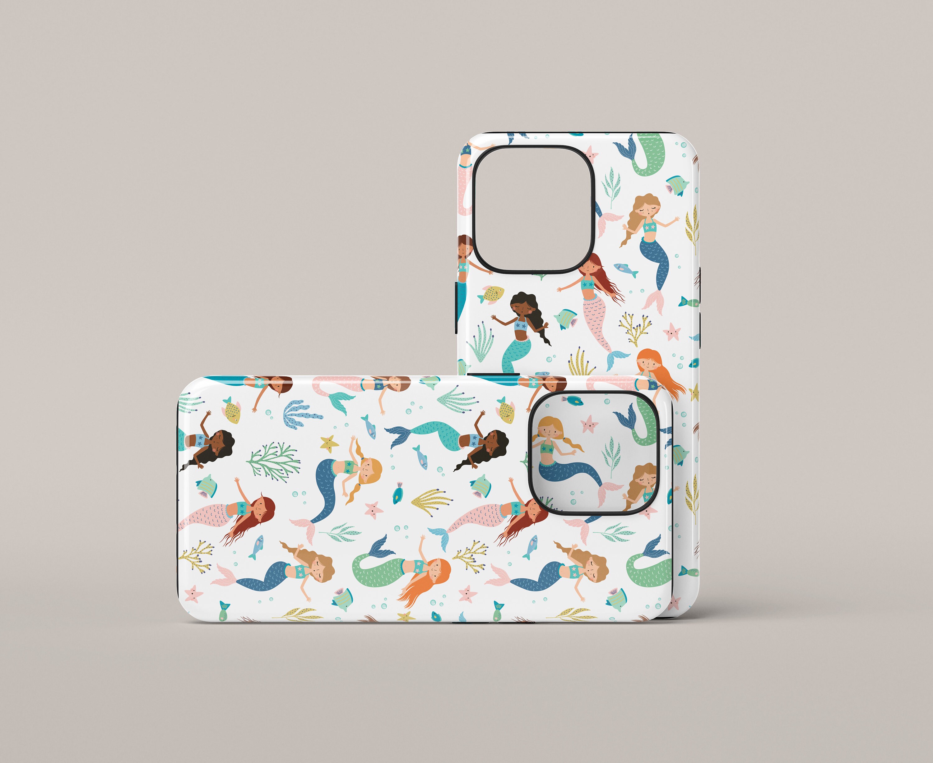 Mermaid Seamless Repeat Mermaid Repeat Pattern Mermaid Fabric Pattern ...