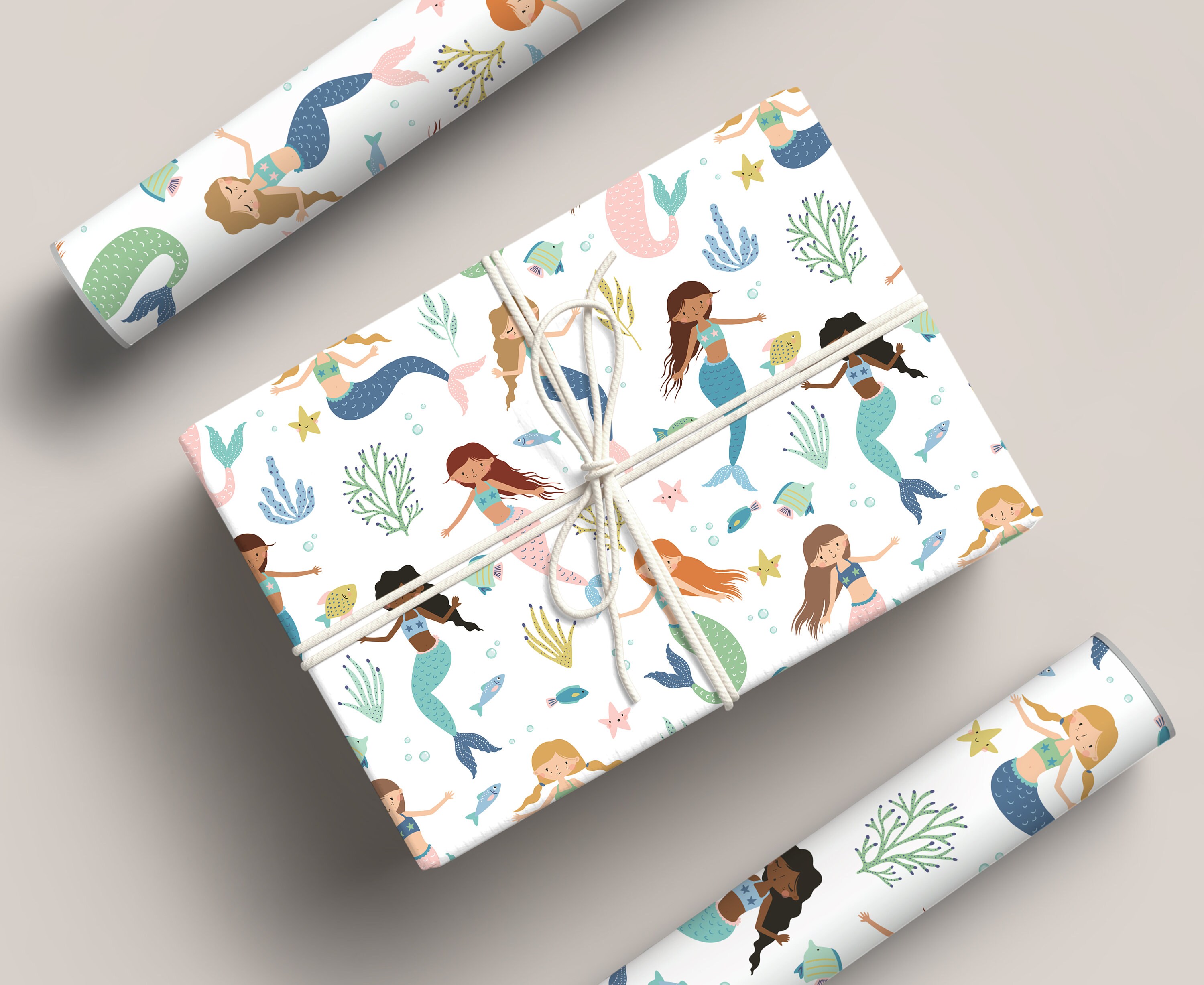 Mermaid Seamless Repeat Mermaid Repeat Pattern Mermaid Fabric Pattern ...