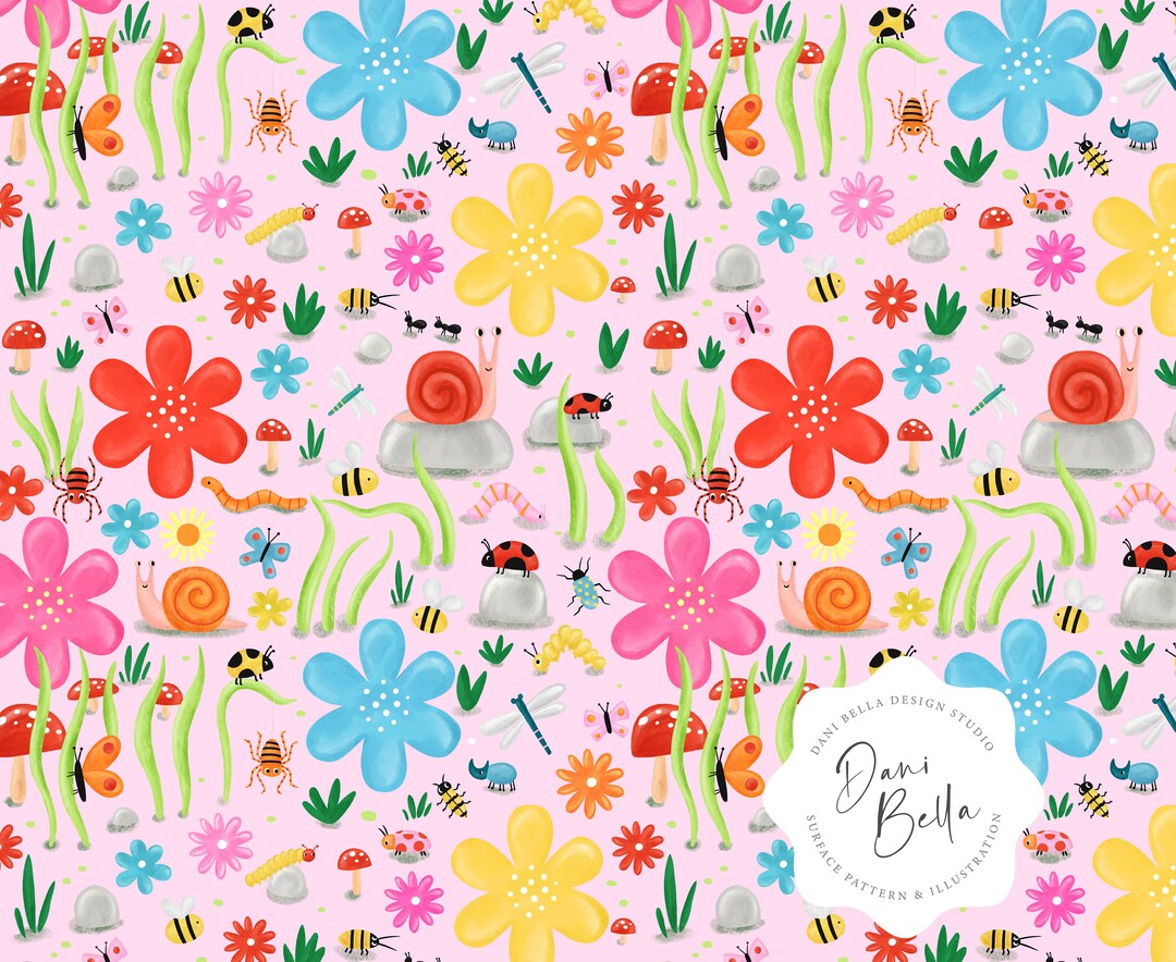 Insect Seamless Repeat Bug Repeat Pattern Insect Fabric Pattern Bugs ...