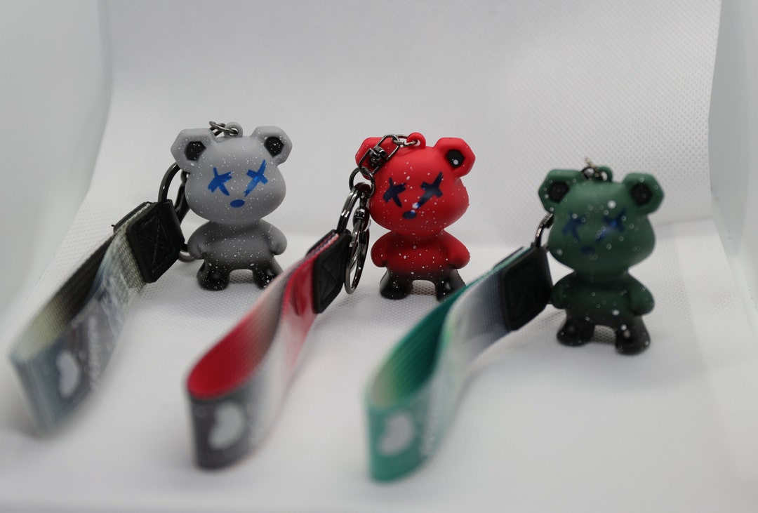 Novelty Teddy Bear Key Chain I Key Ring - Graffiti Bear - Etsy