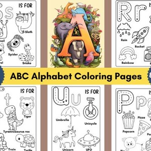 Coloring Pages - Printable - Alphabet - Worksheets - Kindergarten ...
