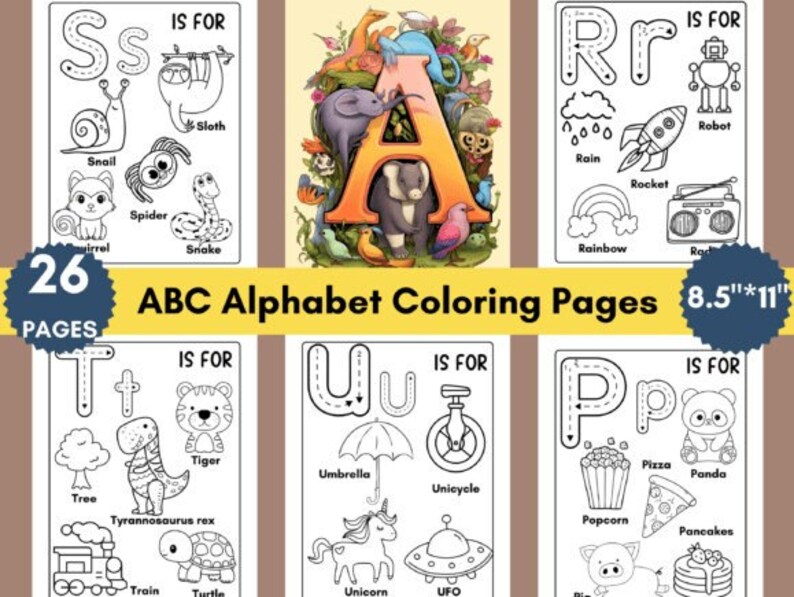 Coloring Pages - Printable - Alphabet - Worksheets - Kindergarten ...