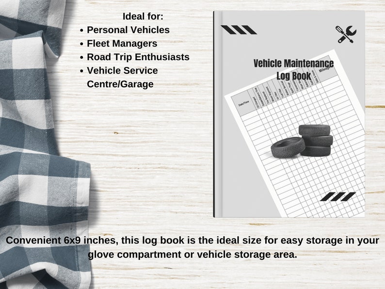 Vehicle Maintenance Log Book, Vehicle Service Tracker, Vehicle Repairs ...