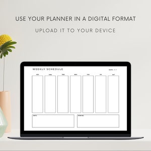 Weekly Planner Printable Landscape, Minimalist Weekly Schedule, Week at ...