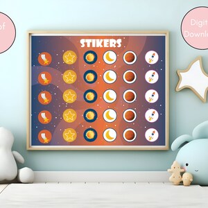 Space Themed Reward Chart Bundle 6 Printable Kids Behavior & Chore ...
