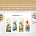 Set of 4 Cute Dinosaur Digital Bookmarks Instant Download Printable ...