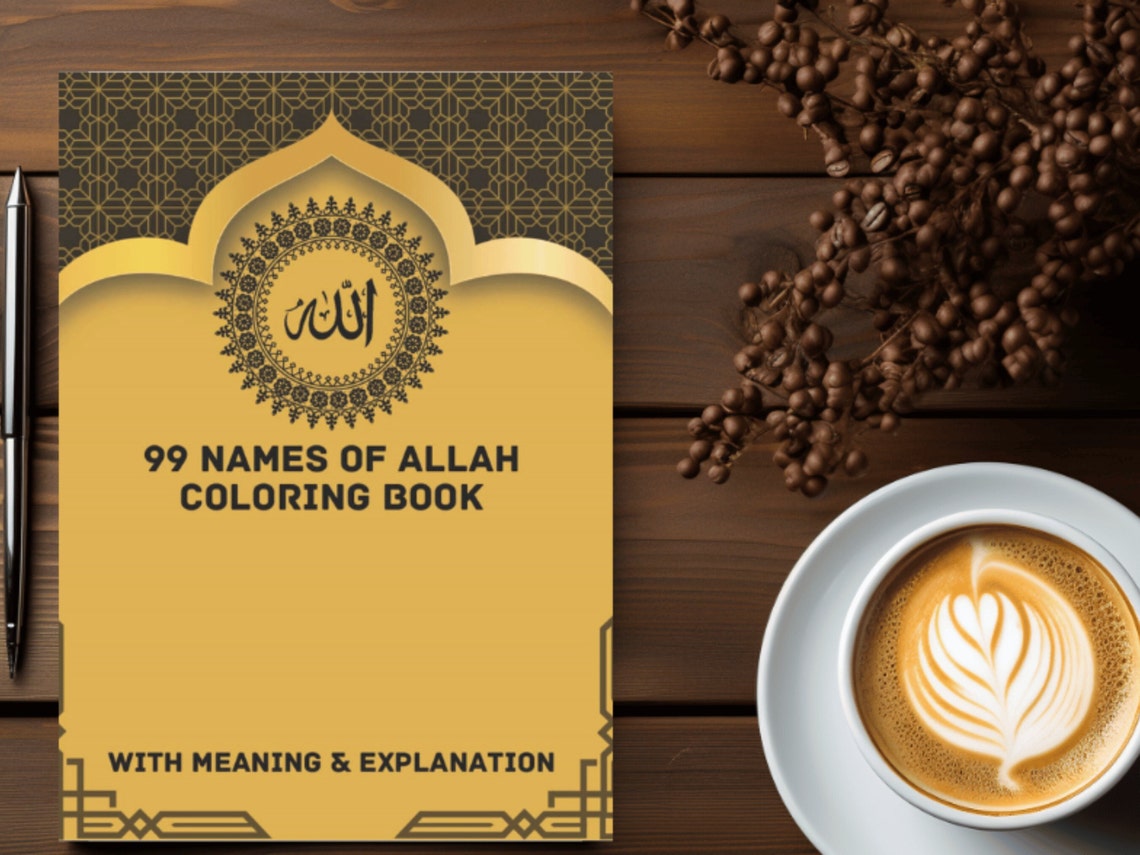 99 Names of Allah Colouring Book: Islamic Calligraphy Coloring - Etsy UK