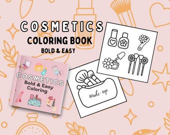Cosmetics Bold and Easy Coloring Pages | Cosmetics Easy Coloring Book ...