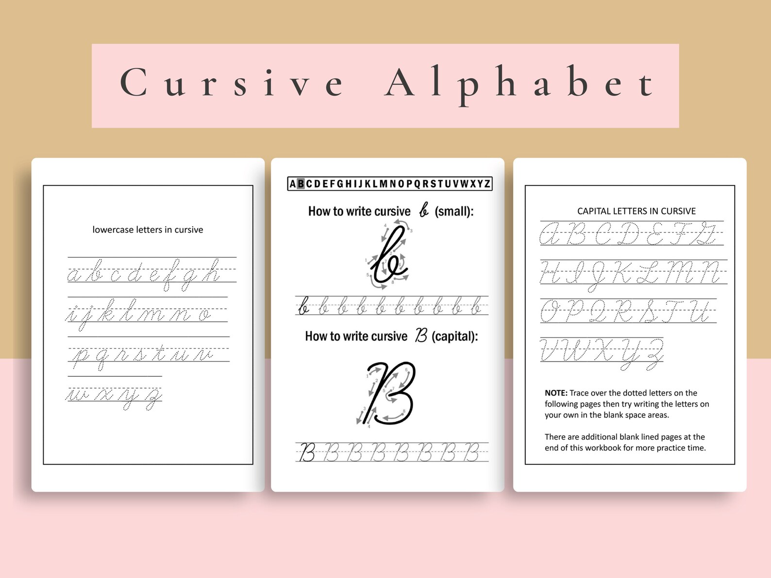 Cursive Handwriting Practice Worksheets for Kids, Printable Cursive ...
