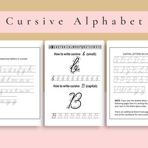 Cursive Handwriting Practice Worksheets for Kids, Printable Cursive ...