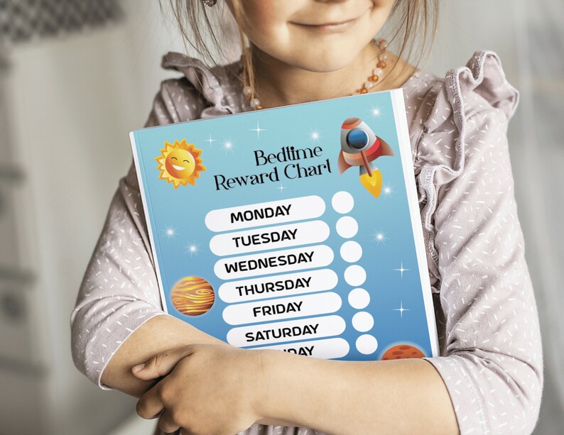 Space Themed Reward Chart Bundle 6 Printable Kids Behavior & Chore ...