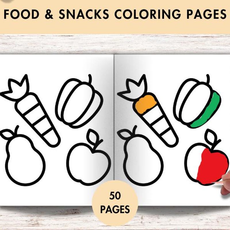 Food Coloring Book - Etsy