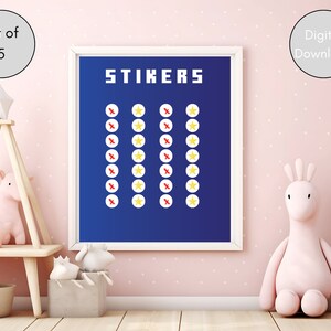 Video Game Themed Reward Chart Bundle 5 Digital Printable Reward Charts ...