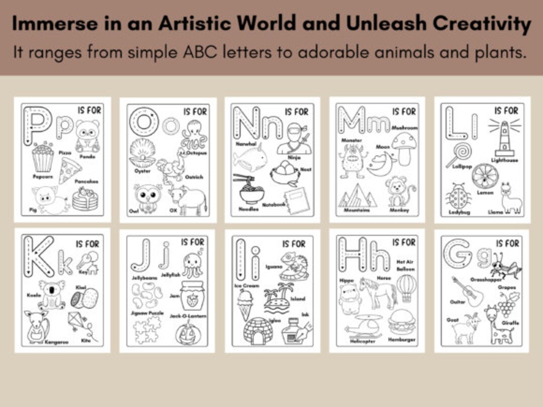 Coloring Pages - Printable - Alphabet - Worksheets - Kindergarten ...