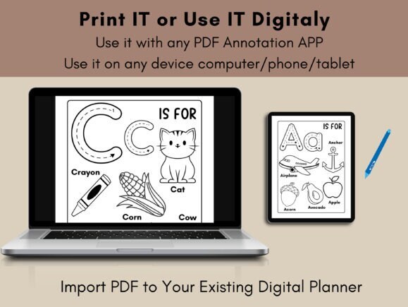 Coloring Pages - Printable - Alphabet - Worksheets - Kindergarten ...