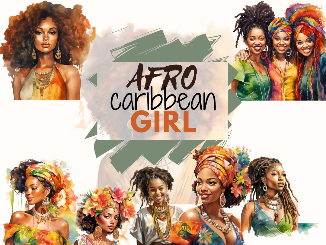 Afro Girl Caribbean-caraibes Girl Rasta Black Girl Indian Girl clipart ...