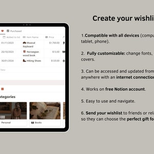 Notion Template, Wish List 2024, Notion Planner, Bucket List, Academia ...