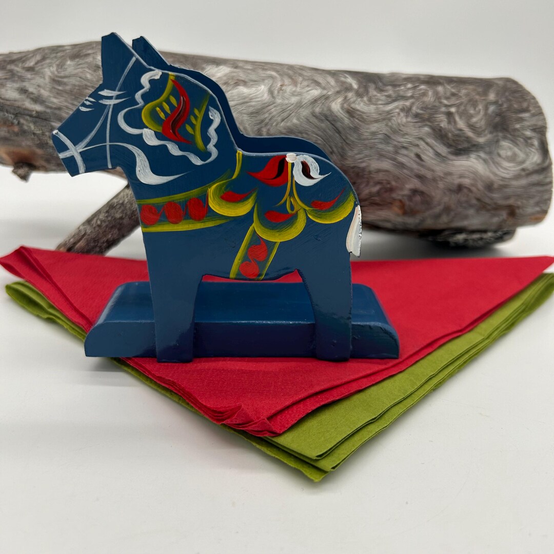 Swedish Vintage DALA HORSE Napkin Stand, Vintage From Swedish Lappland ...