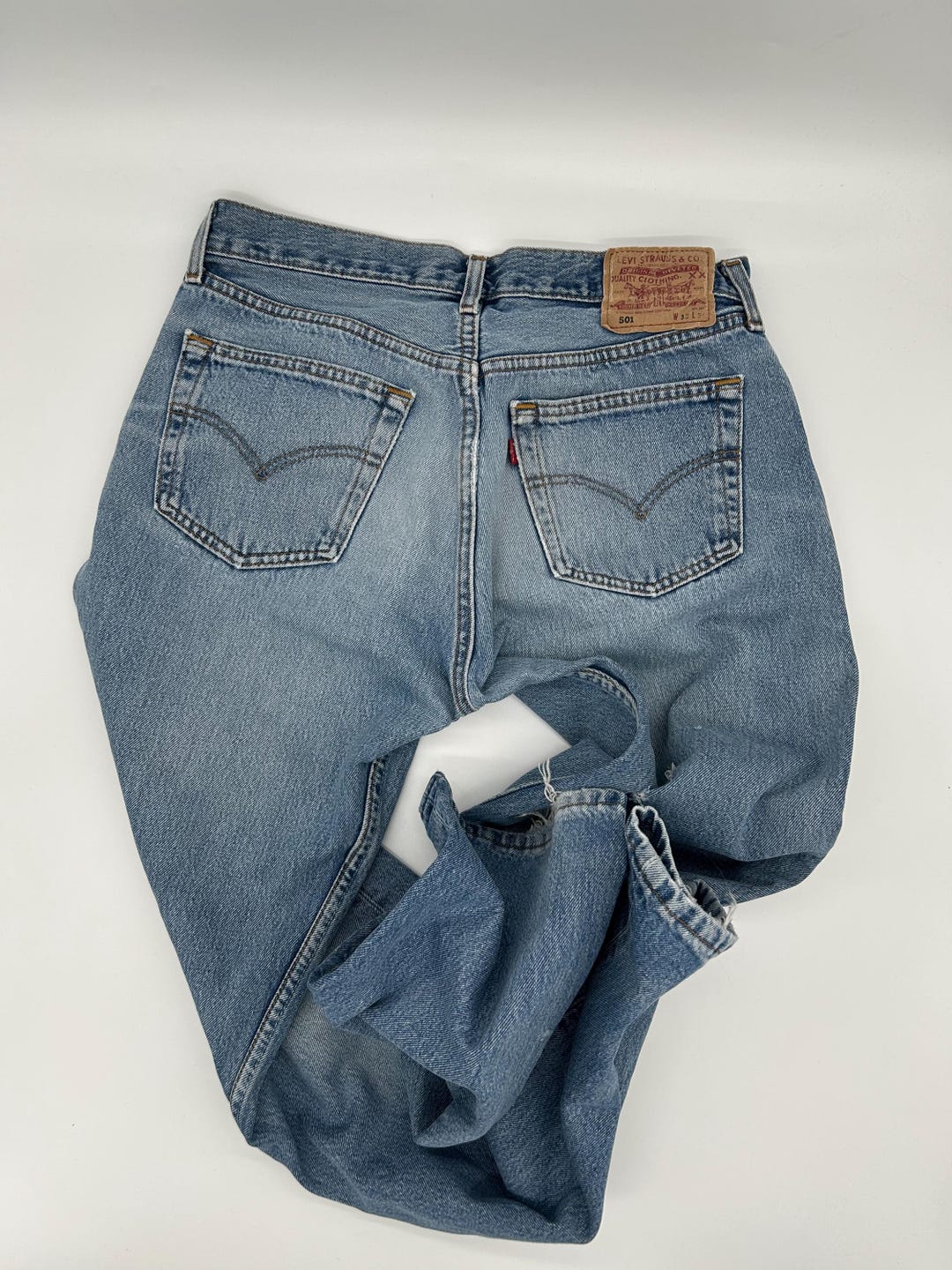 Vintage Levi's 501 Jeans 1990s, Light Faded Blue Color, Made in UK, W33 ...