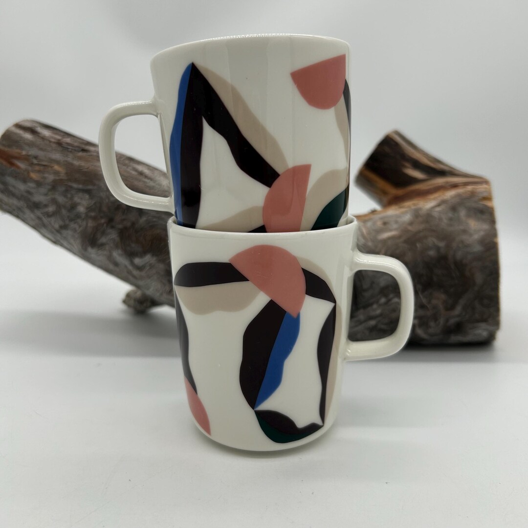 MARIMEKKO Oiva "berry" Mug Set of Two, Marimekko FINLAND, Vintage ...