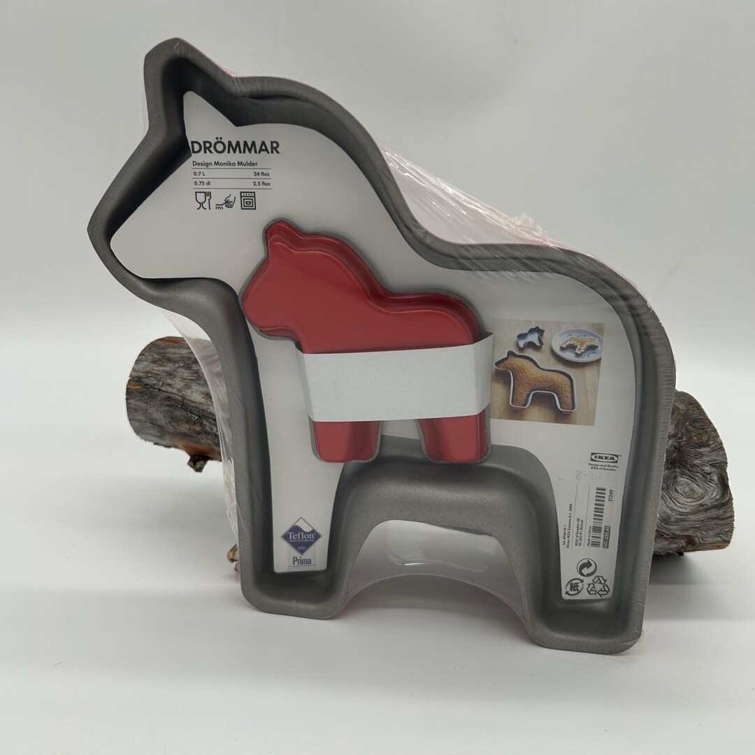 Vintage IKEA Dala Horse Cake Molds – Drömmar Nonstick Baking Pans (set ...