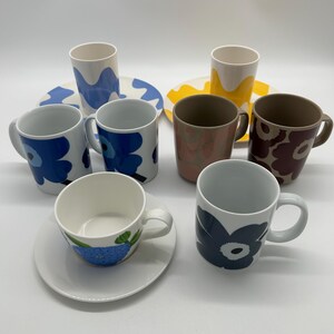 MARIMEKKO Mug/cup Set, 6 Different Types, Marimekko FINLAND, Vintage ...