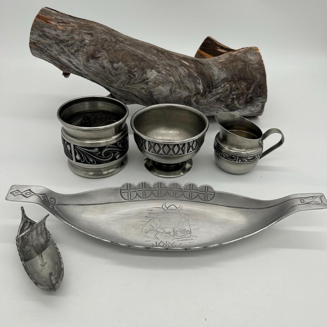 Norwegian Pewter, 4 Different Types, Made in Norway, Scandinavian ...
