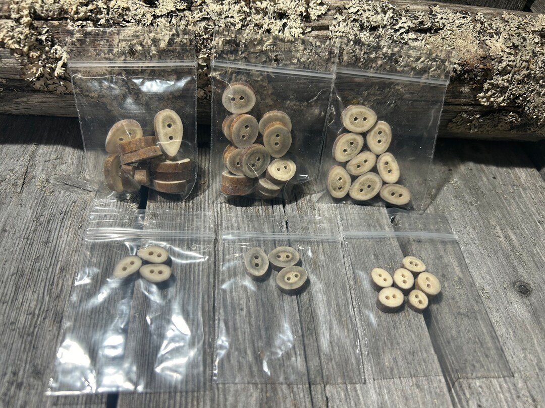 Handmade Reindeer Antler Buttons: Natural Lappland Craft Supplies - Etsy