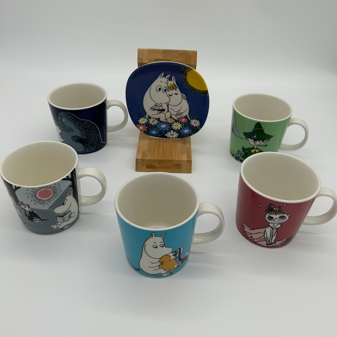 MOOMIN Chatacters Mug/wall Hanging Plate, 6 Different Pieces, ARABIA ...