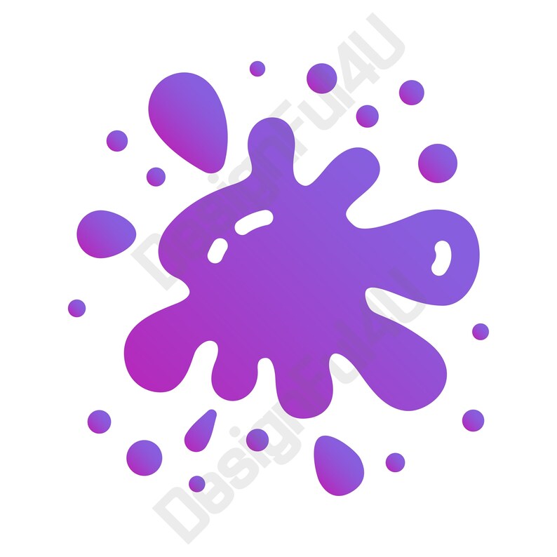 Vector Ink Colorful Purple Splatter Illustration With Additional Eps ...