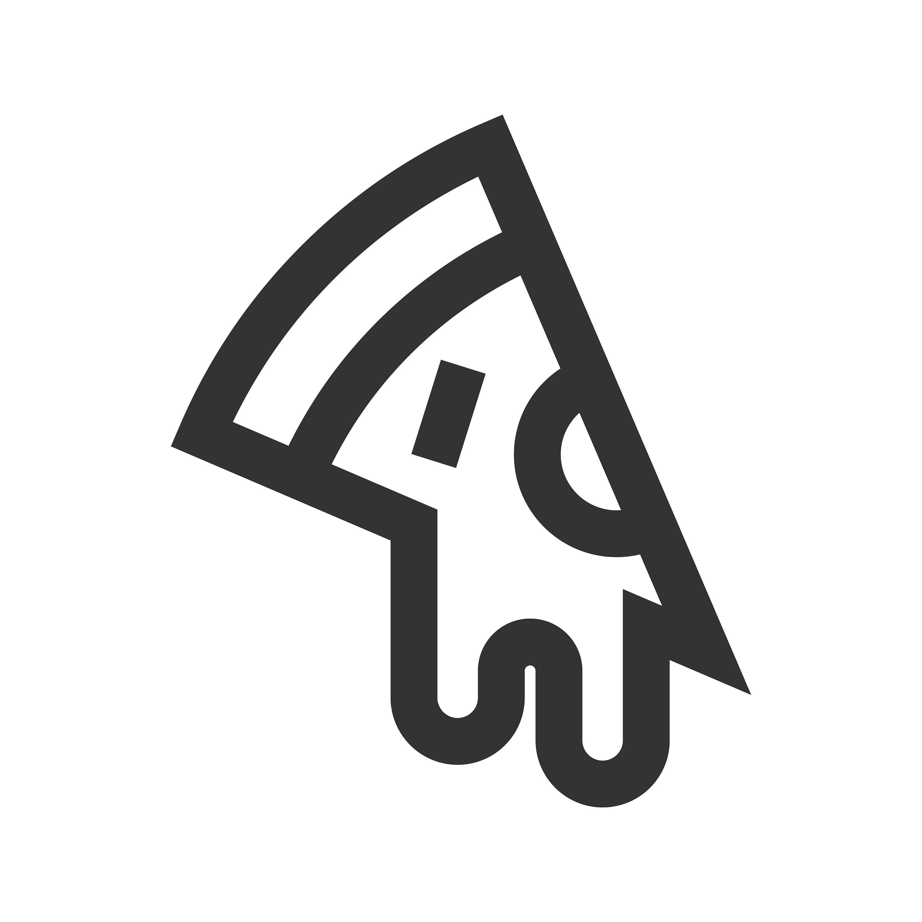 Pizza Slice Line Icon. Piece of Pepperoni. Food Symbol. - Etsy