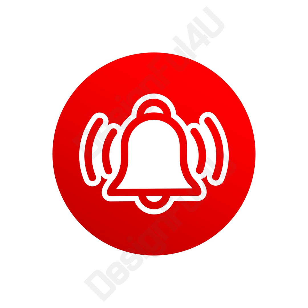 Red Alarm Icon With Transparent Background. Emergency Alarm System ...