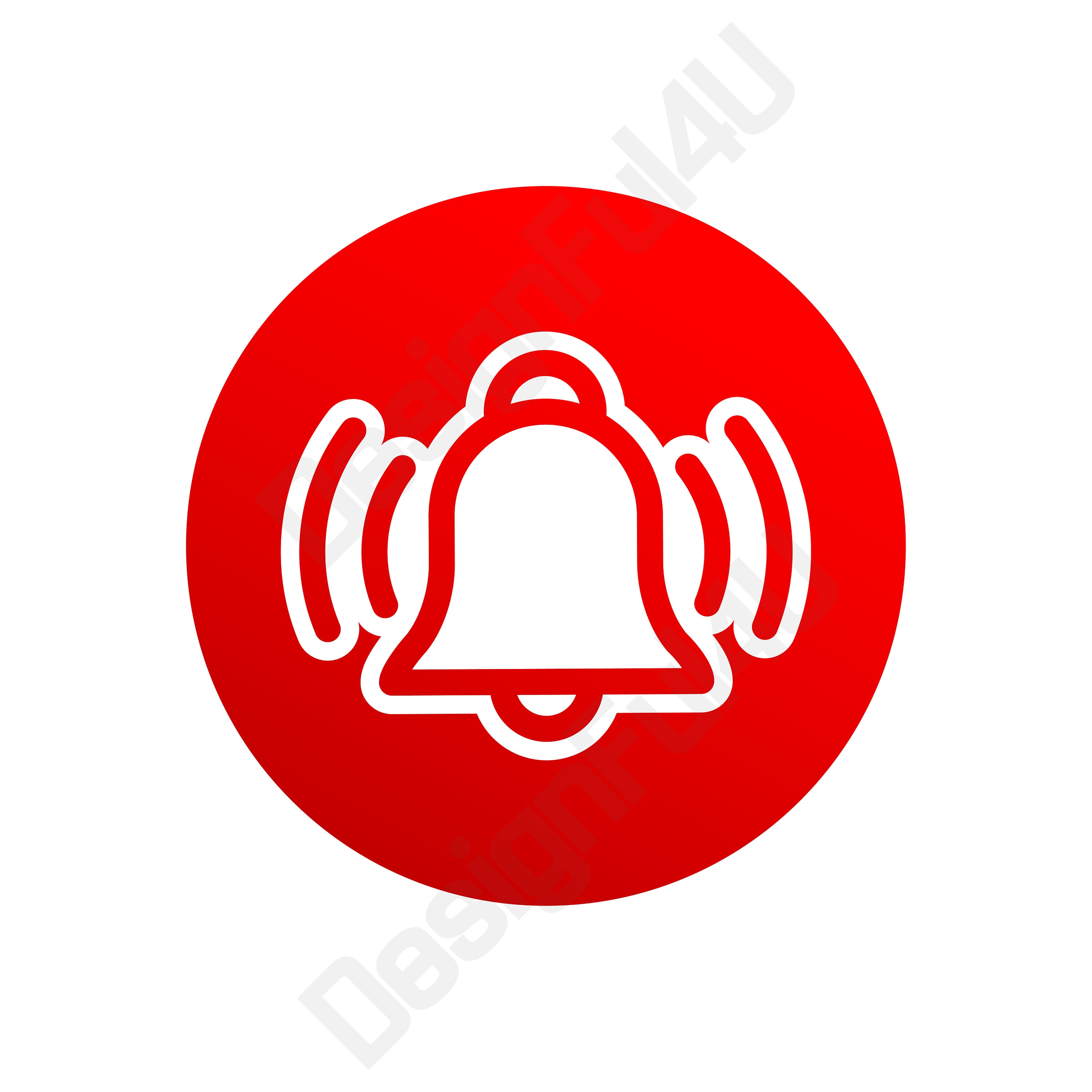 Red Alarm Icon With Transparent Background. Emergency Alarm System ...