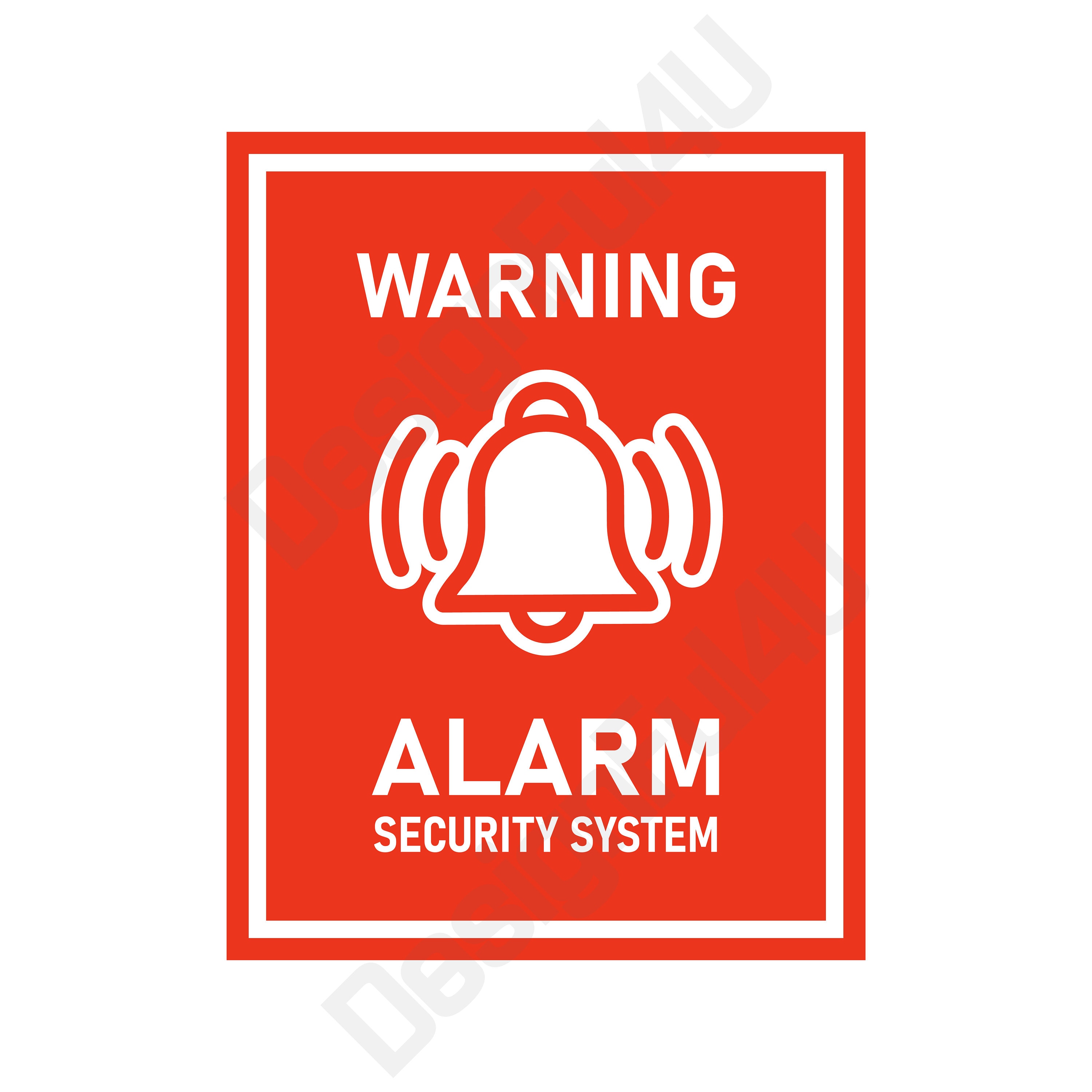 Warning Alarm Security System Sticker Poster High Quality Vector Illustration For Any Purpose