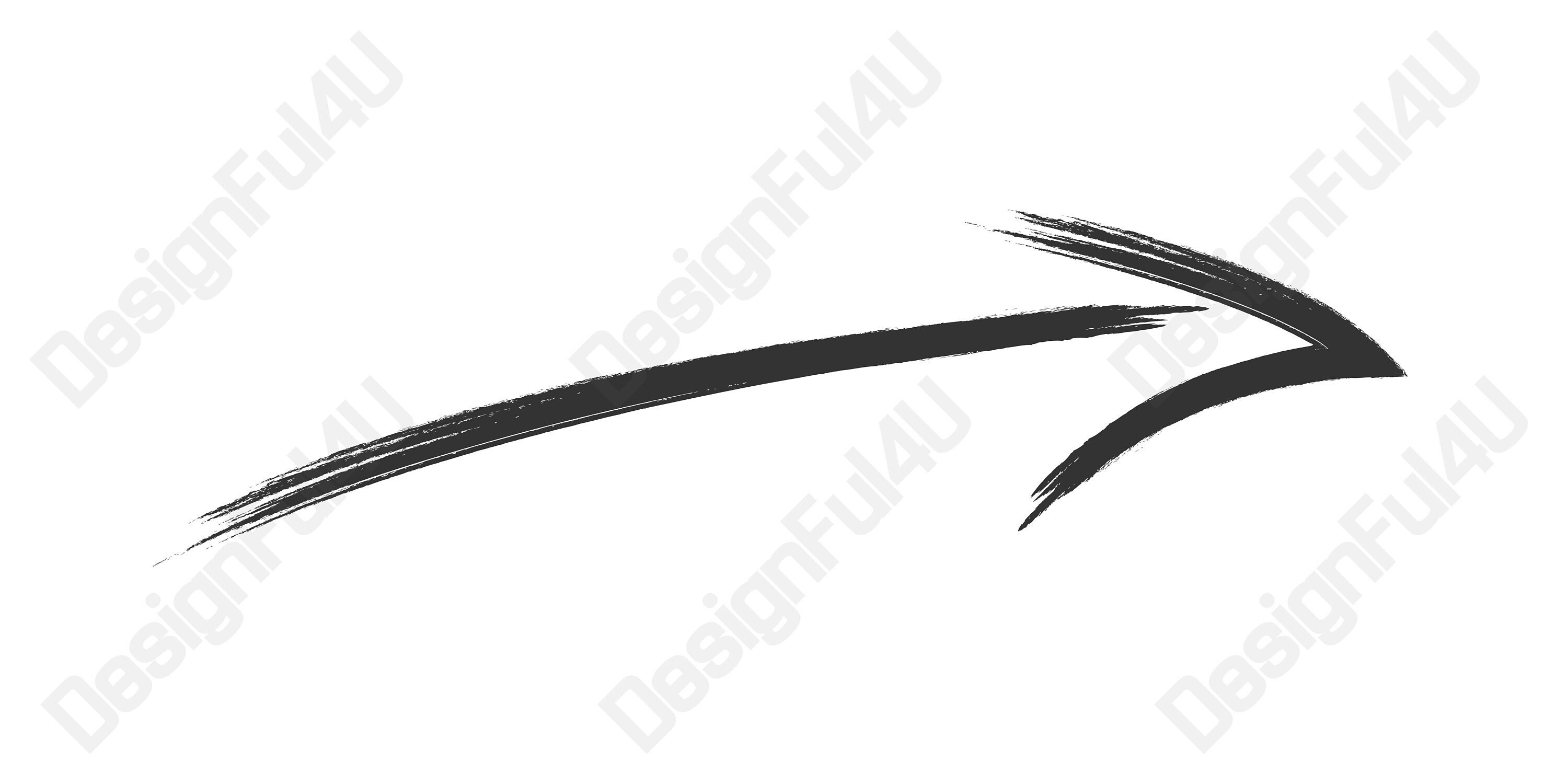 Arrow Hand Drawn Style Brush Stroke, Right Direction. EPS, PNG, SVG ...