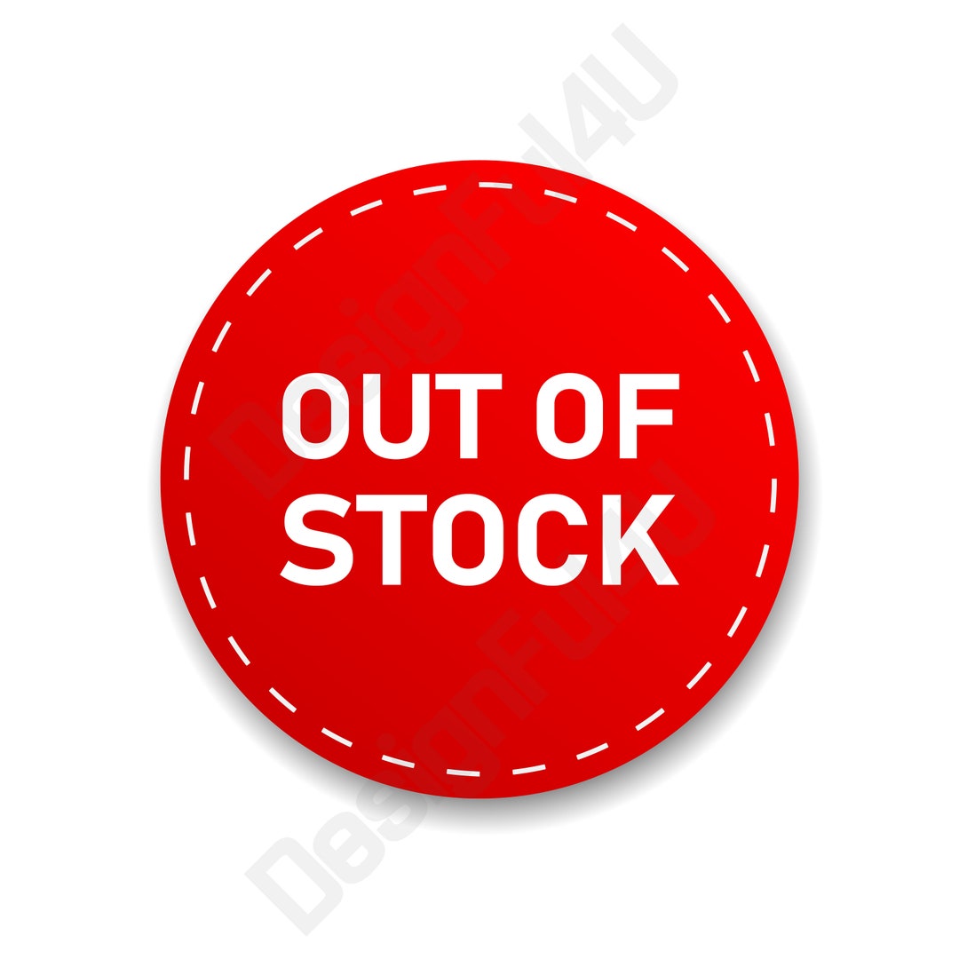 Round Red Tag With Vector Shadow, Out of Stock Item, Sale Symbol ...