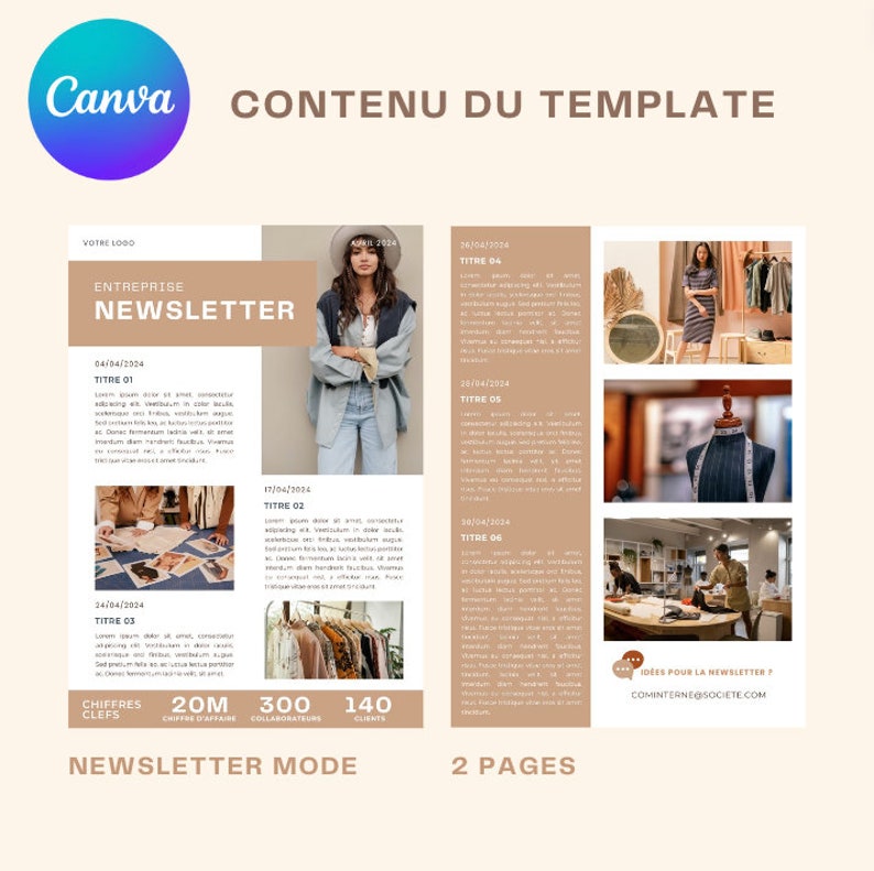 Internal Newsletter Templates for Canva - 15 Templates - Modern Style ...