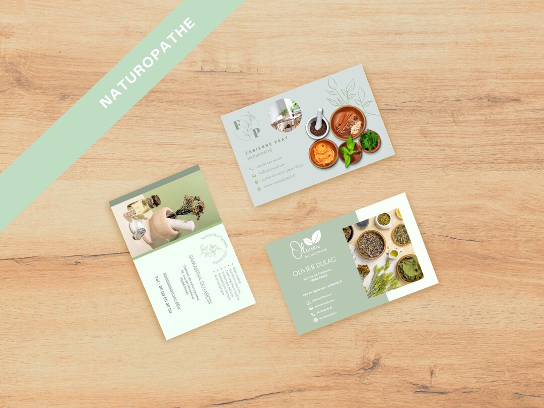 15 Templates Canva Naturopath Business Cards Pastel Green - Etsy