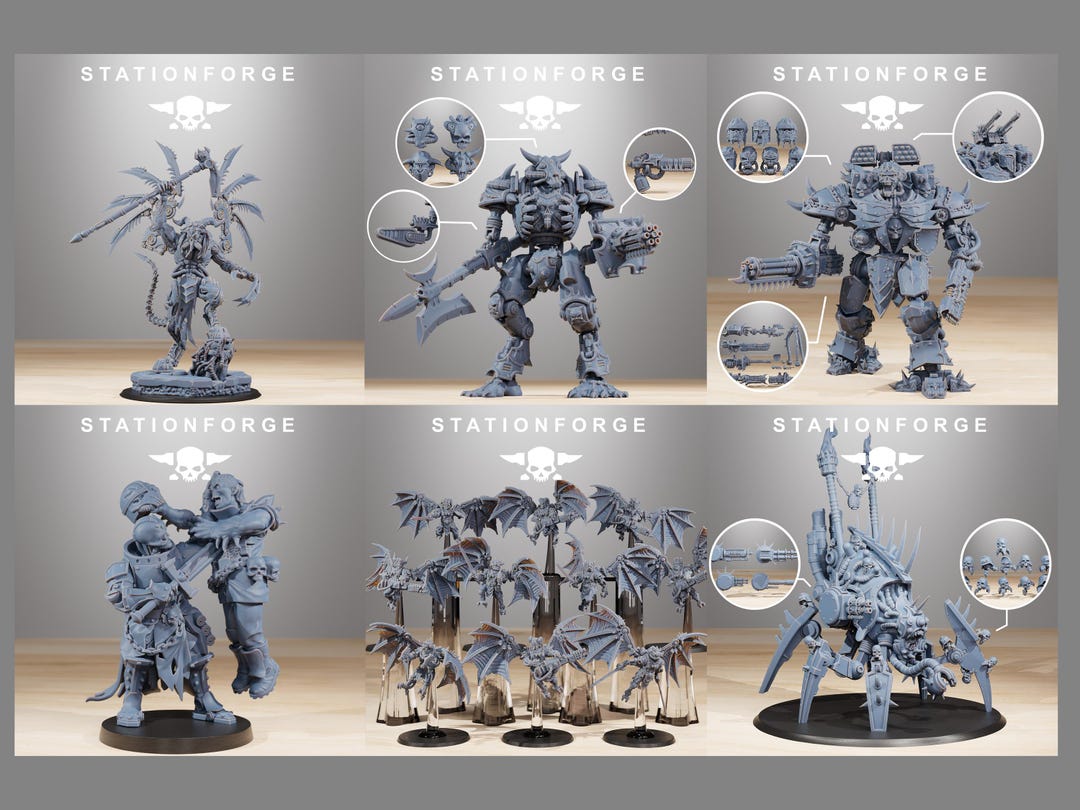 Pythonicus Pack01 Stl Files for 3D Printing 28mm Scale - Etsy
