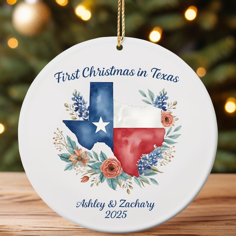 State of Texas Christmas Ornament - Etsy