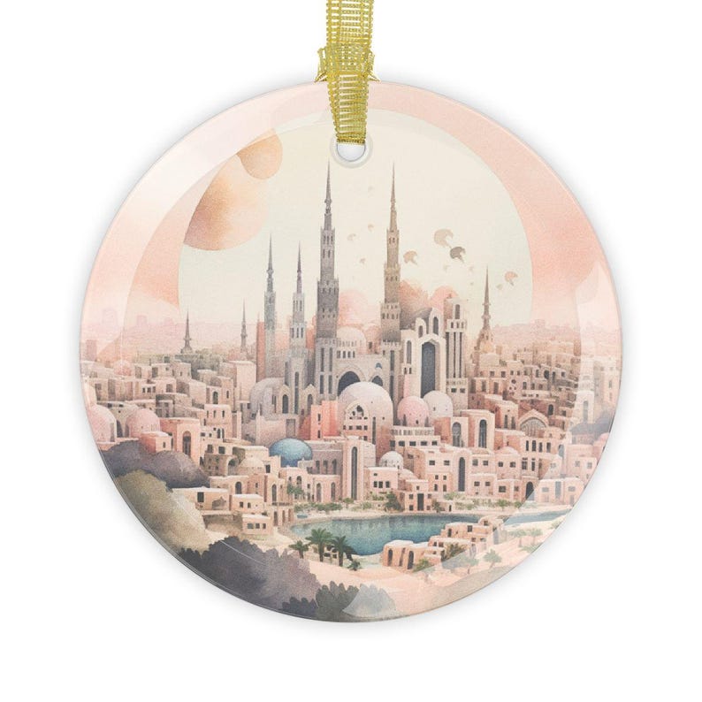 Riyadh Saudi Arabia Personalized Travel Ornament, Watercolor City ...